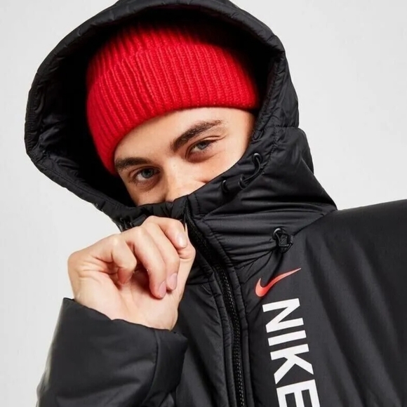 Nike | Jackets & Coats | Nike Thermafit Synthetic Fill Puffer Hooded ...